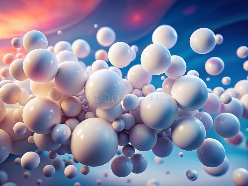 Stunning 3D Animation Fluid White Spheres in Panoramic Motion a ...