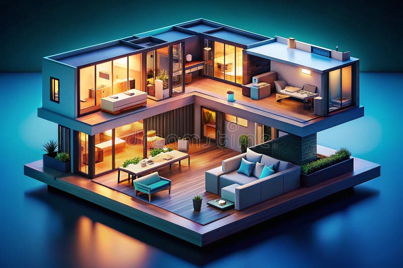 Stunning 3D Architectural Visualization of a Modern Home a Panoramic ...