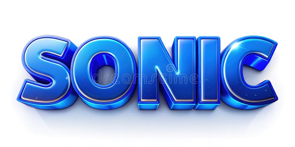 Stunning 3D Blue Sonic Style Text Effect Template Editable for Professional Graphics Design ...