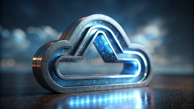 A Stunning 3D Cloud Computing Illustration Abstract Portrait Style ...
