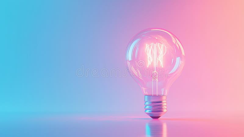 A Stunning 3D Depiction of a Light Bulb, Illuminated with an Array of ...