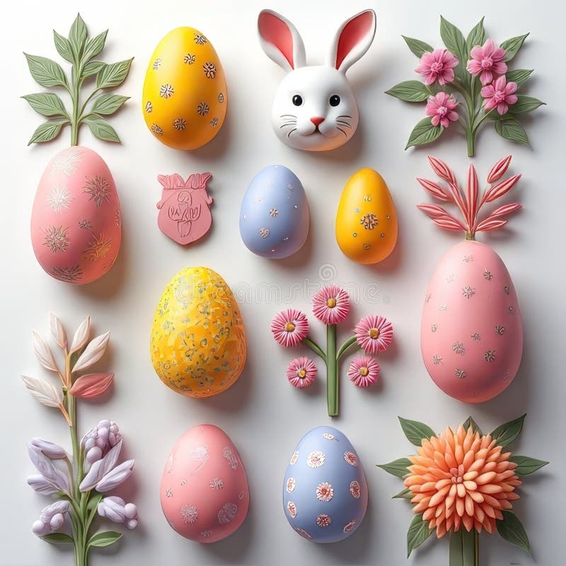 Stunning 3D Easter Illustrations Stock Illustration - Illustration of ...