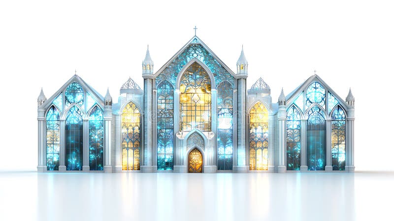 Stunning 3D Enchanted Castle with Glowing Windows and Intricate Details ...