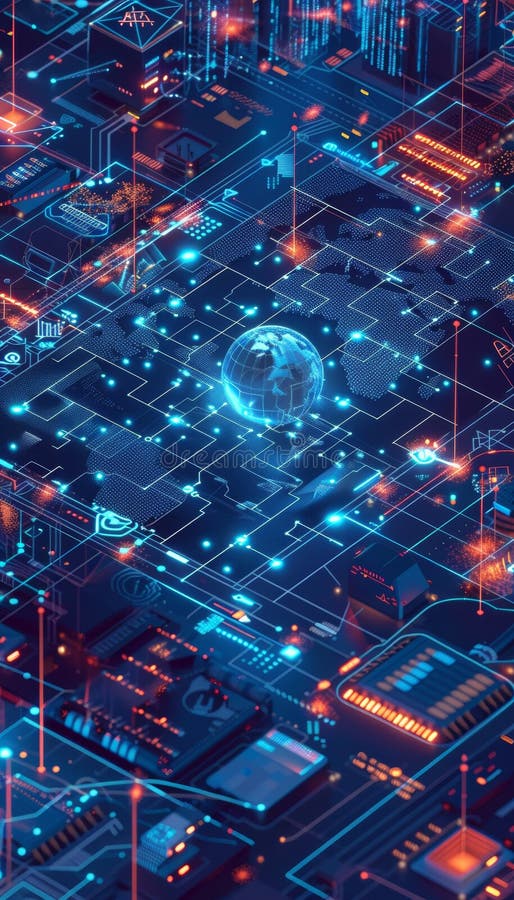 Stunning 3d Hologram of Finance Concept in a High Tech Environment with ...