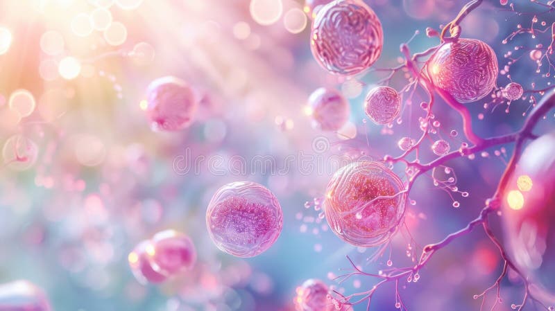 Embryonic Stem Cells for Cellular Therapy: Creative 3D Illustration ...