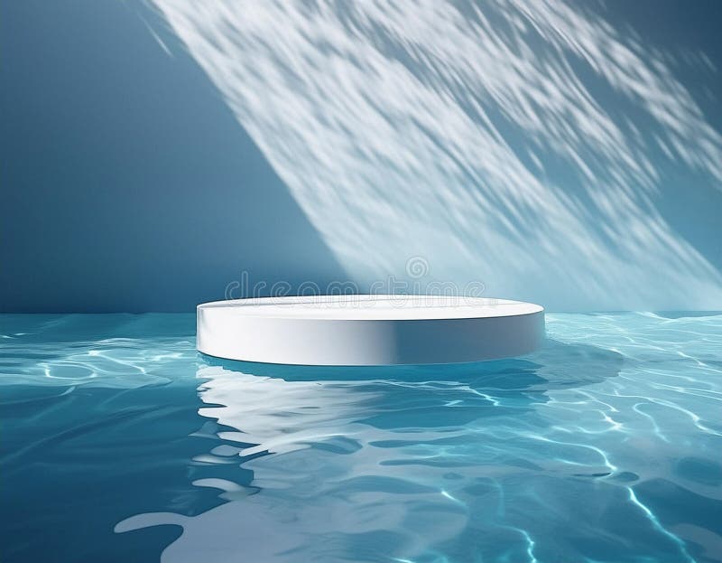 Stunning 3D Illustration: Azure Water Withstands Caustic Effects, Light ...