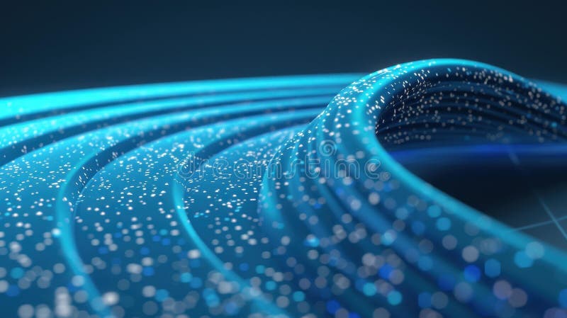 Stunning 3D Illustration Showcasing Warp Motion in a Mesmerizing Blue ...