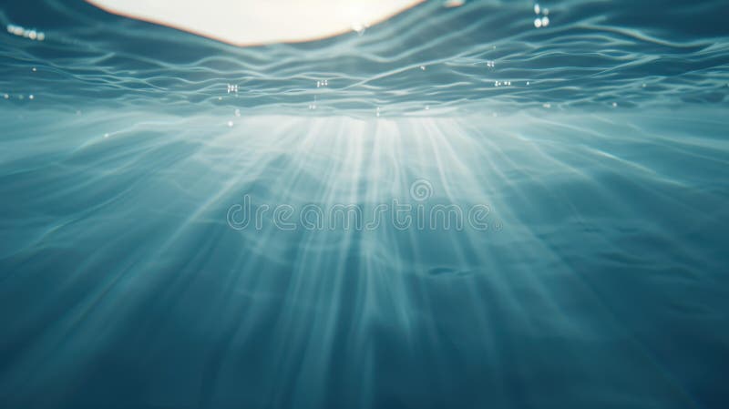 Stunning 3D Illustration of Sun Rays Streaming Underwater Stock ...
