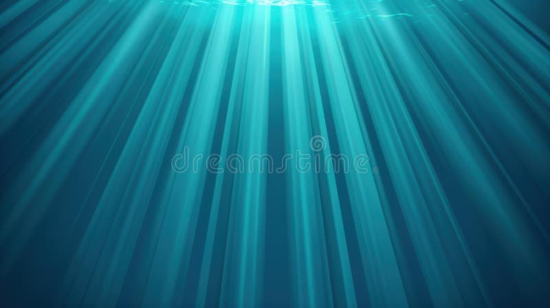 Stunning 3D Illustration of Sun Rays Streaming Underwater Stock ...