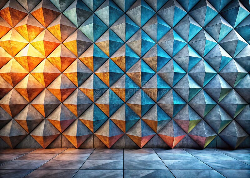 Stunning 3D Panoramic View of a Futuristic Concrete Wall with Polished ...