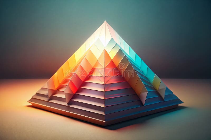 Stunning 3D Papercraft Pyramid Chart for Data Visualization Interactive ...