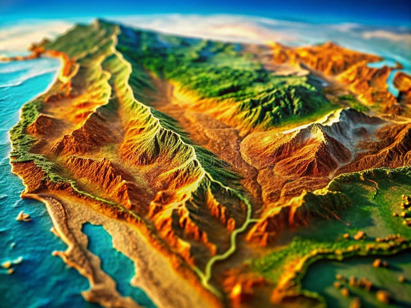 Stunning 3D Relief Map of the USA Detailed Topography and Elevation ...