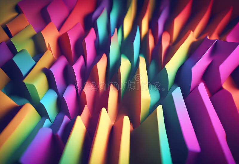 A Stunning 3D Render of an Abstract Multicolor Spectrum Stock ...