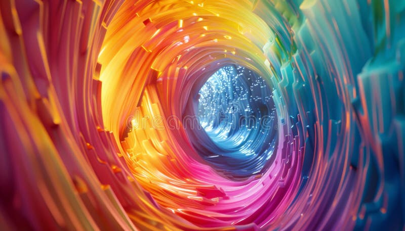 A Stunning 3D Render of an Abstract Multicolor Spectrum Stock ...