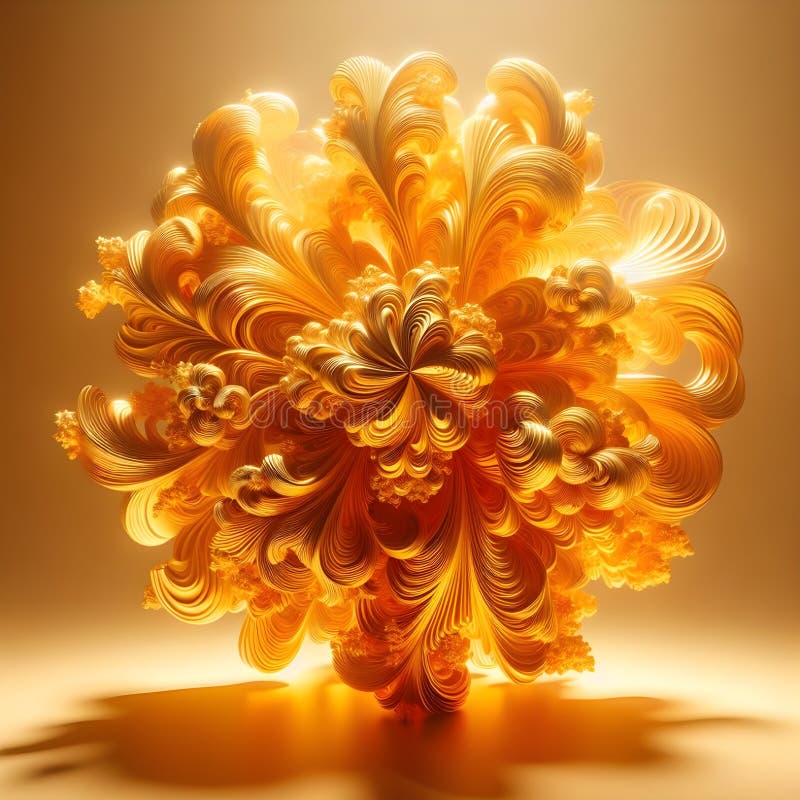 A Stunning 3D Render of an All-golden. Stock Illustration ...