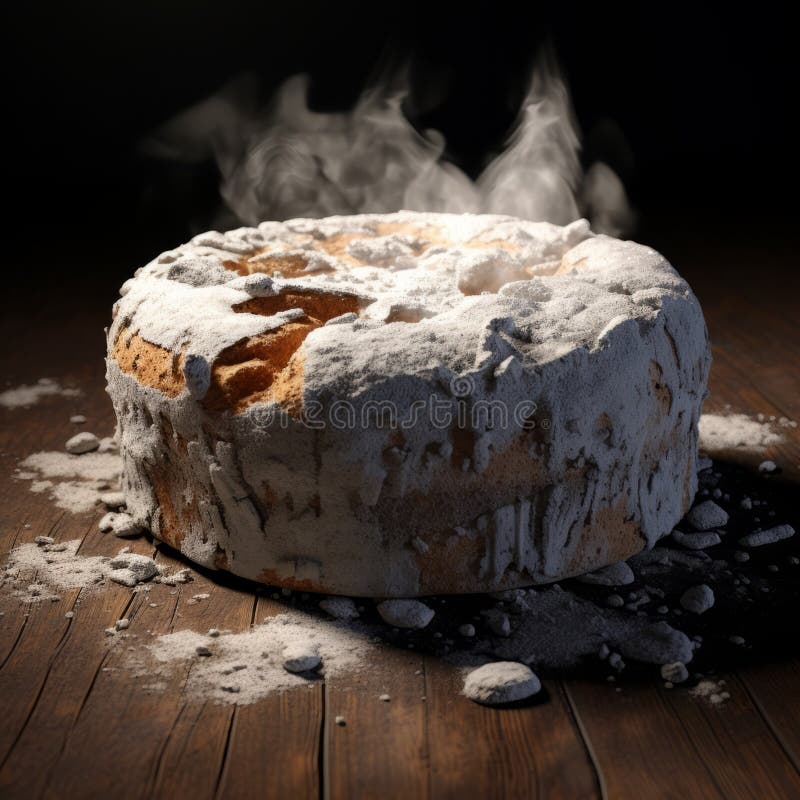 Stunning 3d Render of Ash Cake on Ash Background Stock Illustration ...