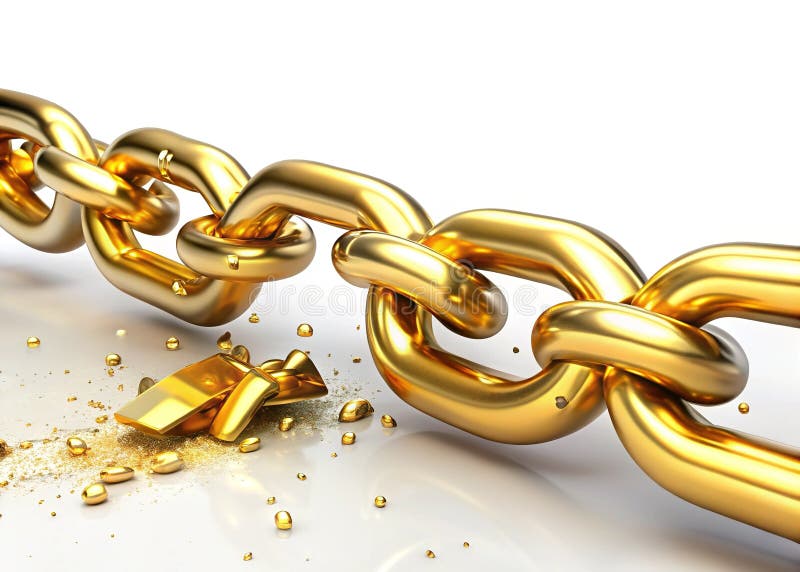 Horizontal Isolated Broken Gold Chain Stock Illustrations – 31 ...