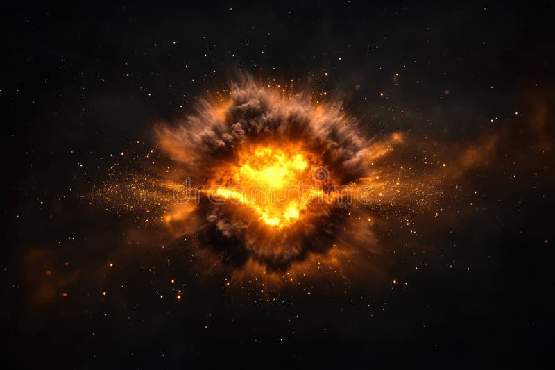 Time Warp Explosion in the Universe - 3D Render Stock Illustration ...