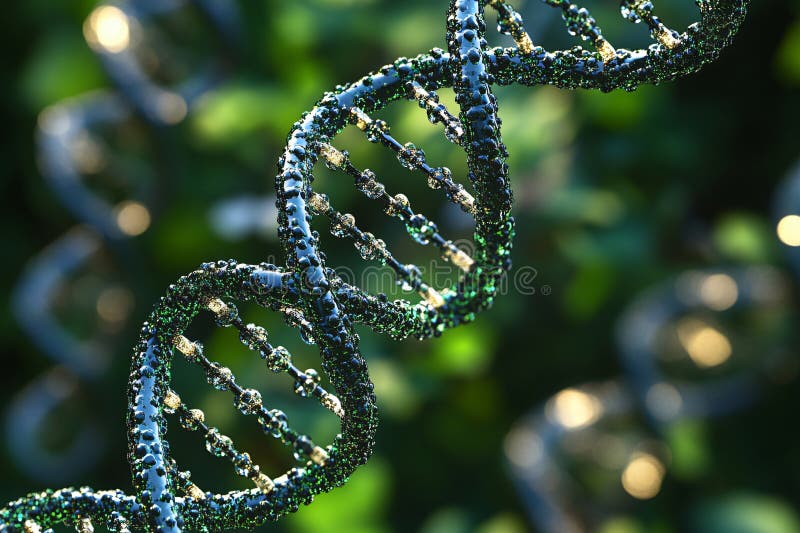 Stunning 3D Render of DNA Helix Green Abstract High Quality Image Stock ...