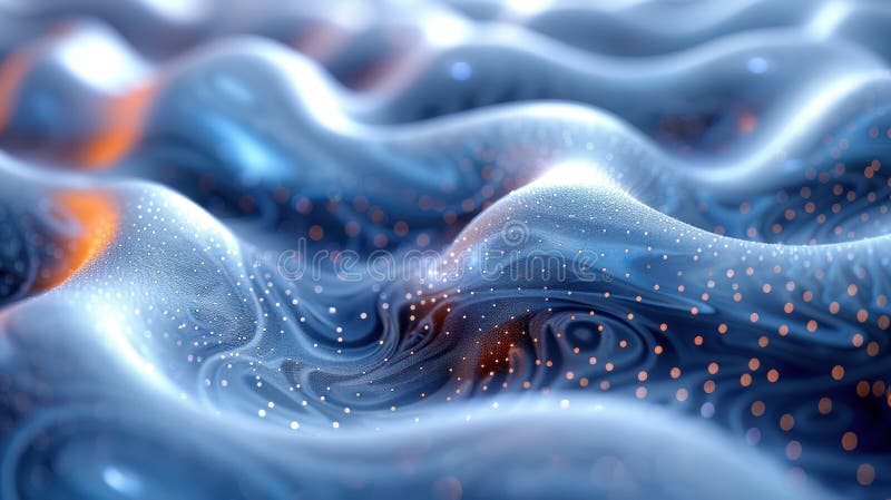 Blue Abstract 3D Render with Structured Design on Background Stock ...