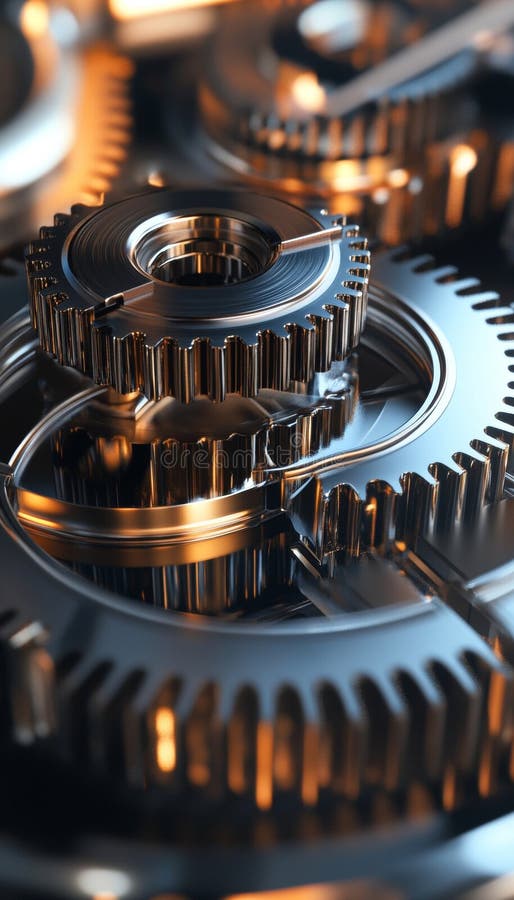 Stunning 3d Render of Gears and Cogs in a Futuristic Setting with ...