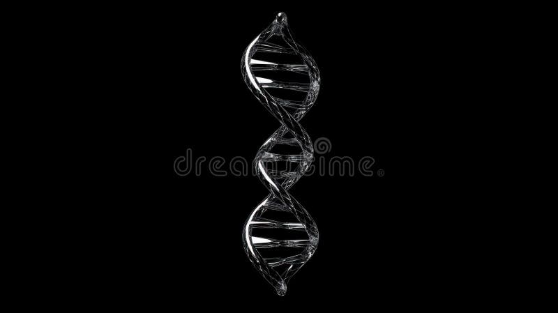 Glass DNA Helix Model. AI Generated Stock Illustration - Illustration ...
