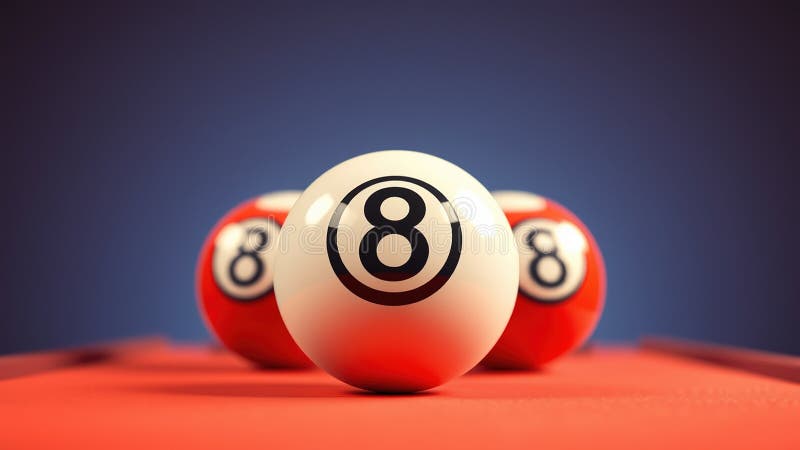 Stunning 3D Render of an Illuminated EightBall Pool Table Perfect for ...