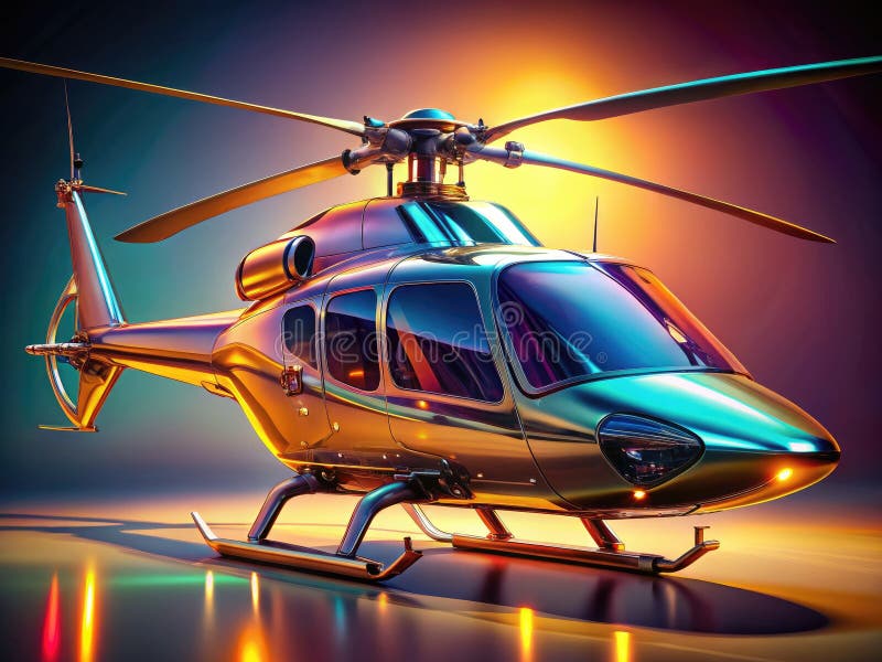 Stunning 3D Render of a Modern Helicopter Advanced Design and Realistic ...