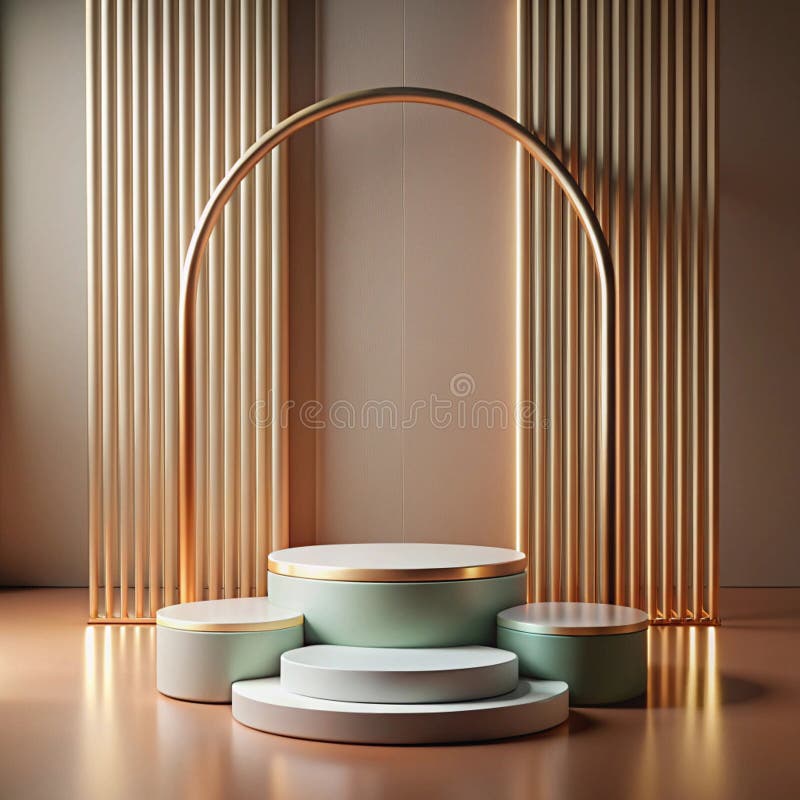 Stunning 3D Render of a Product Display on a Podium Stand for Eye ...