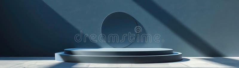 Stunning 3D Render of a Shadow Play Podium for Product Display, Minimal ...