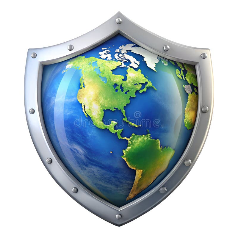Global Security 3d Rendering Isometric Icon. Stock Vector ...