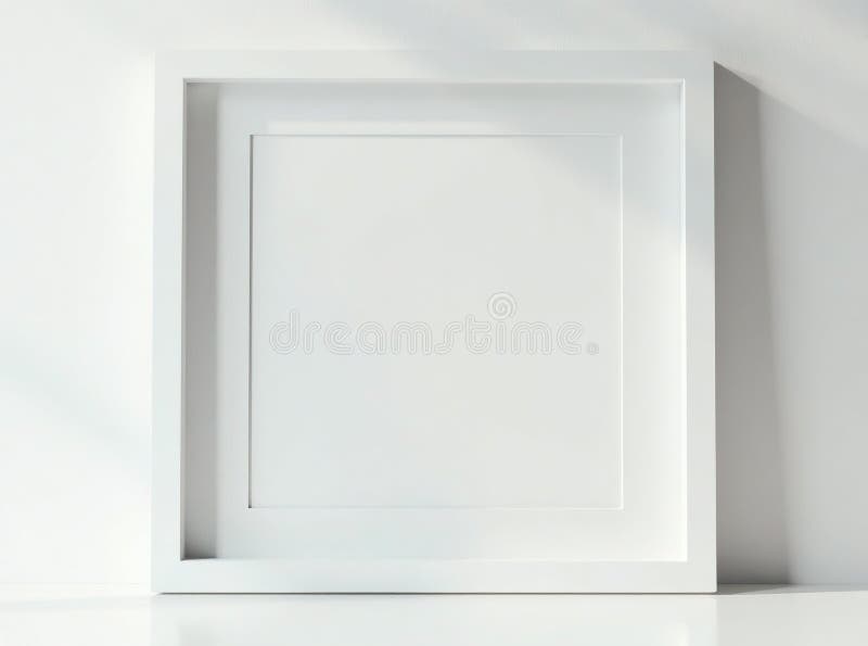 Clean White Frame Mockup Blank Screen 3D Render for Minimalist Design ...