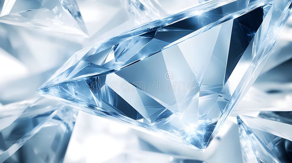 Stunning 3D Render of Sparkling Blue Crystals Stock Illustration ...