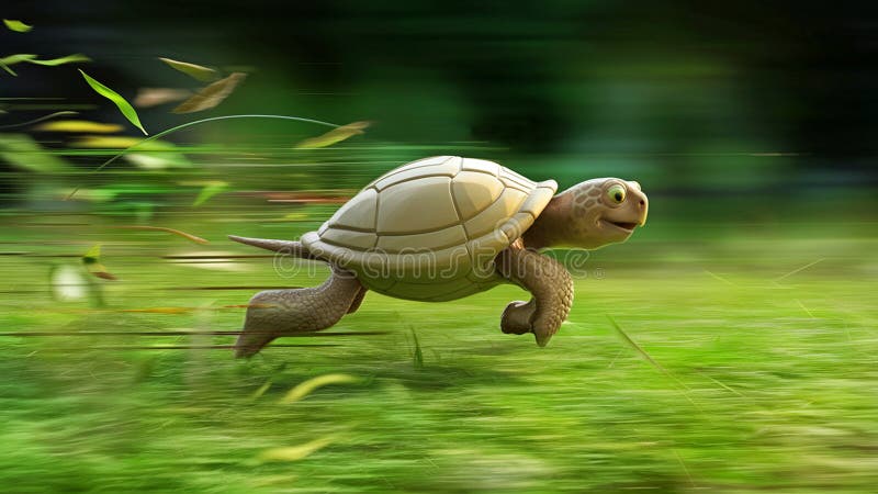 Turtle high speed runner stock illustration. Illustration of ...