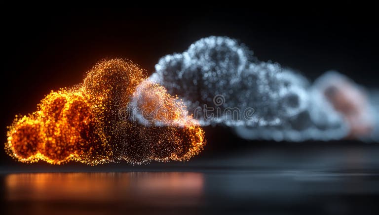 A Stunning 3D Render Visualizing Cloud Computing Technology, Featuring ...