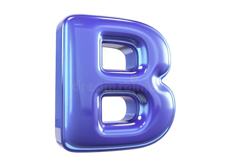 Blue Bubble Letter B