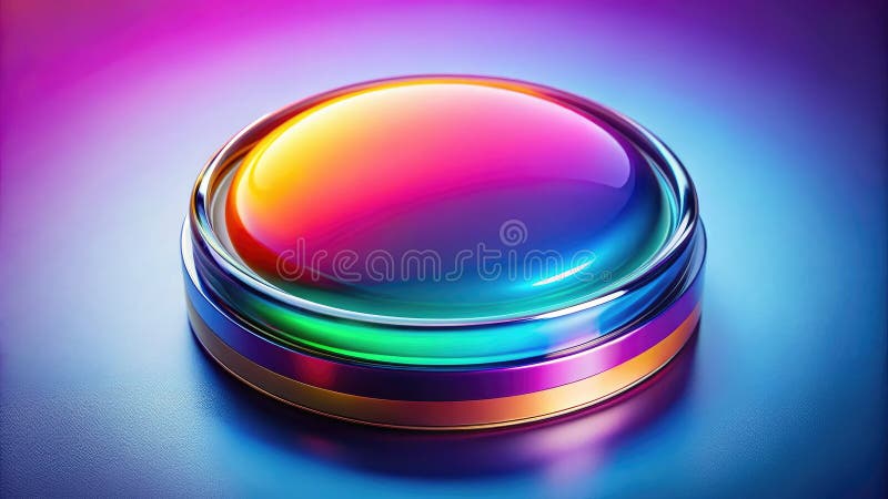 Stunning 3D Rendered Gradient Glass Button a Vibrant Realistic Design ...