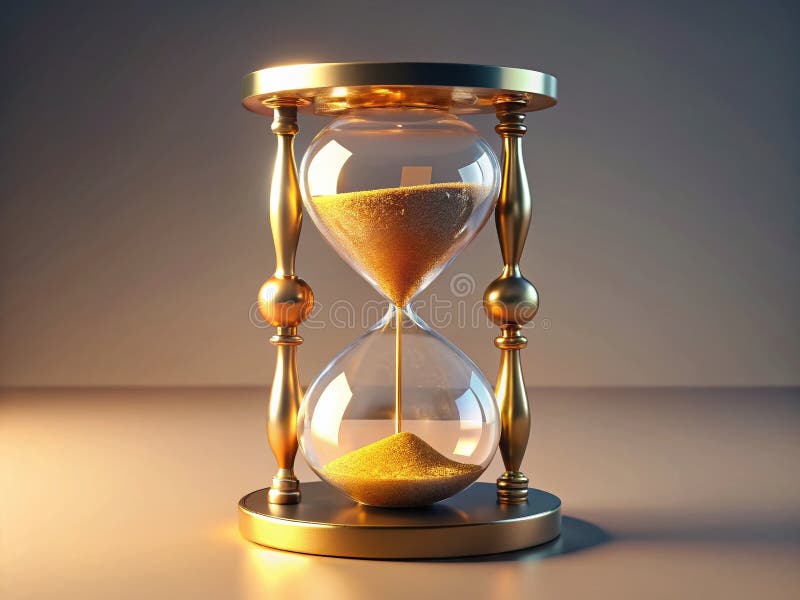 A Stunning 3D Rendered Hourglass a Visual Representation of Times Flow ...