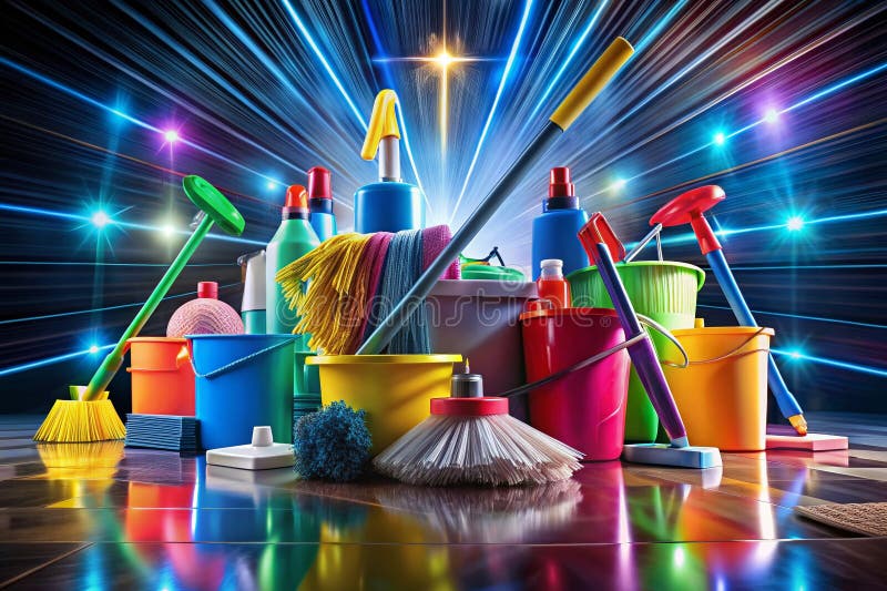 Stunning 3D Rendered Long Exposure Floor Cleaning Products a Visual ...
