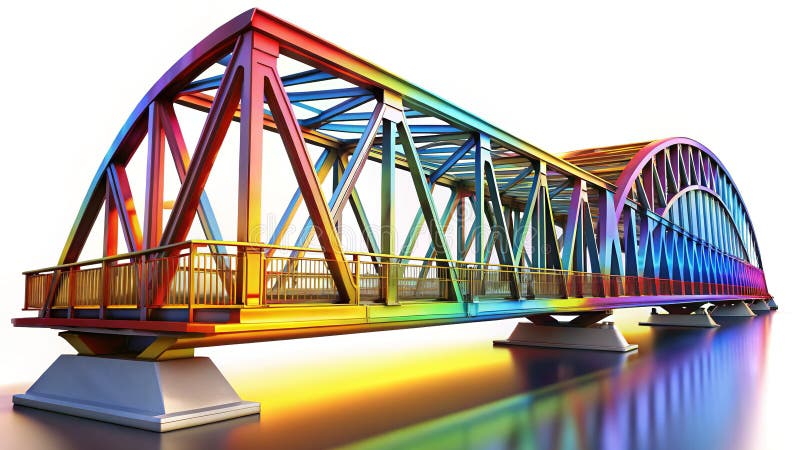 Stunning 3D Rendered Metal Bridge Design a Photorealistic Illustration ...