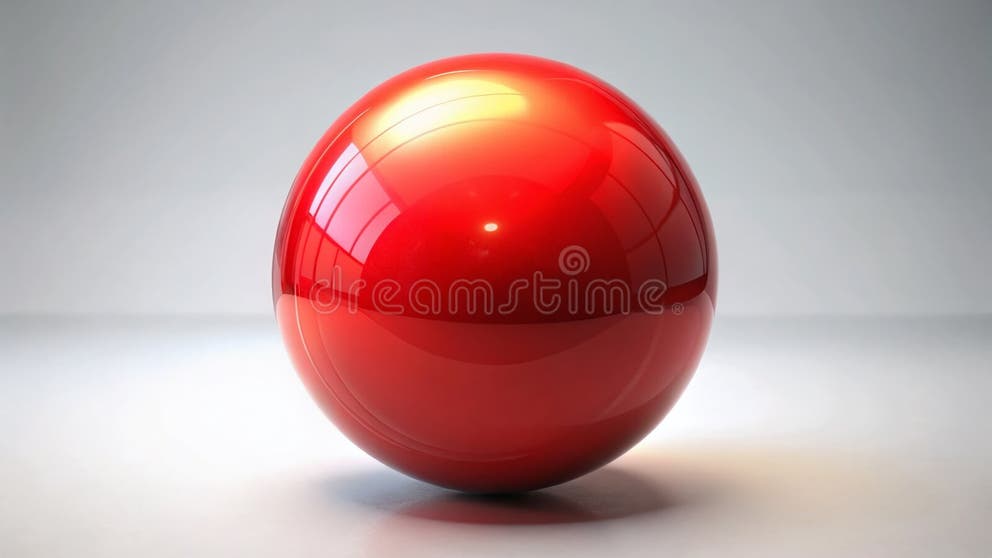 Stunning 3D Rendered Red Sphere Deep Depth of Field and Studio Lighting ...