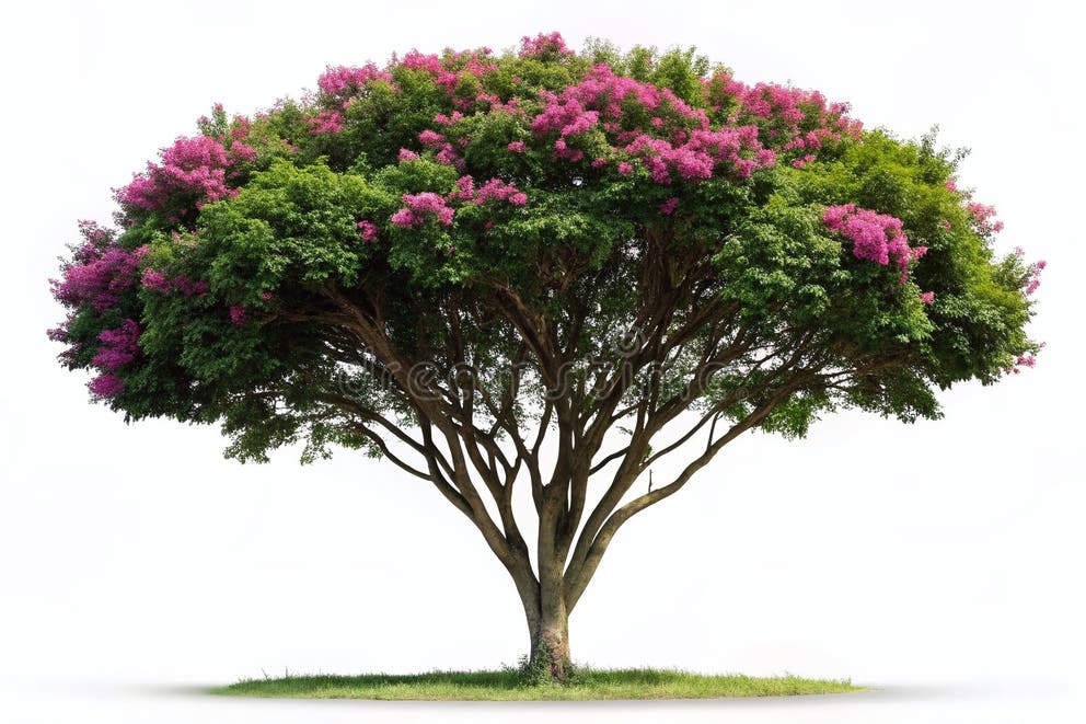 Isolated 3D Rendered Silhouette of a Crape Myrtle Tree Perfect for ...