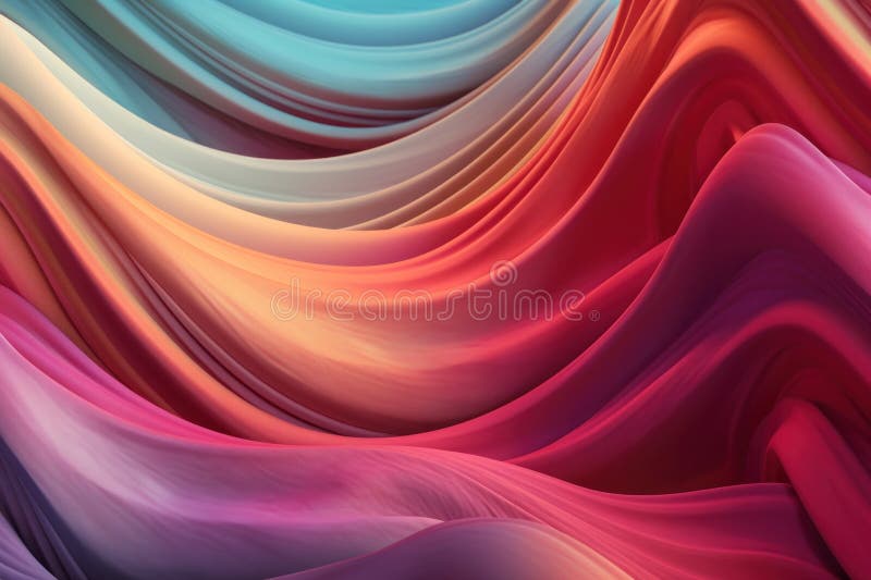 Stunning 3D Rendered Silk Waves Gradient Background Stock Illustration ...