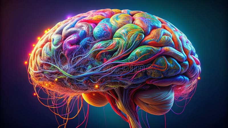 Exploring the Intricate Architecture of the Human Brain a 3D Rendered ...