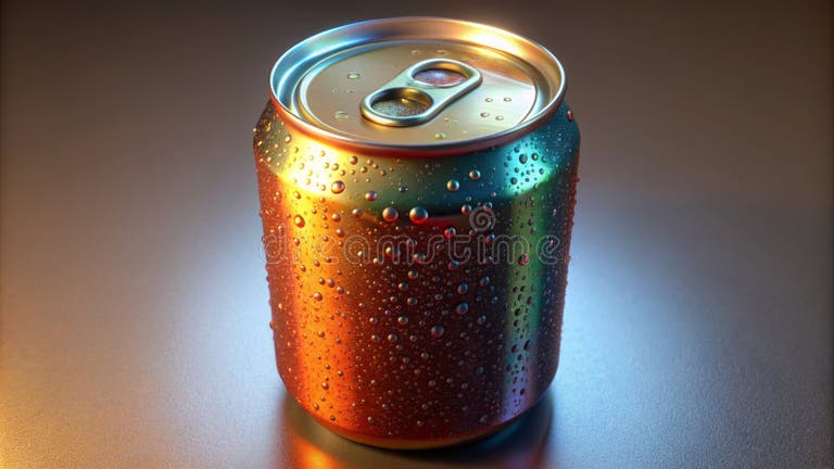 A Stunning 3D Rendering HyperRealistic Soda Can Capturing Light and Reflection from an ...