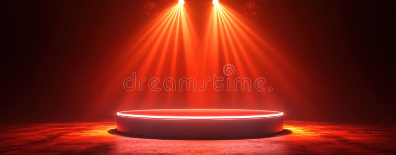Red Stage Podium with Dramatic Lighting Product Showcase Background ...