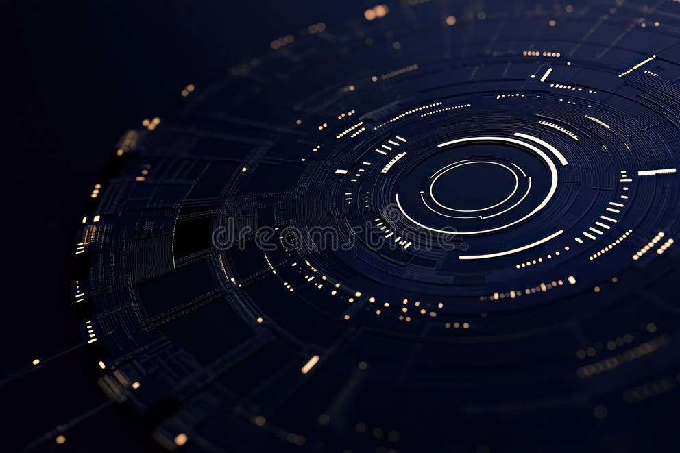 Futuristic Technology Cyberspace Background with Data Processing - 3D Rendering Stock ...