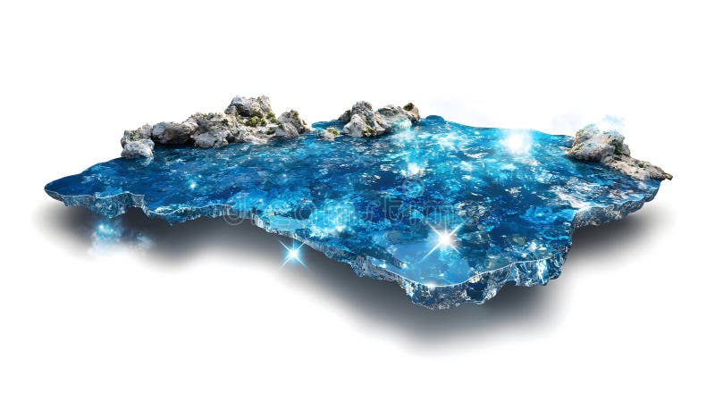 Stunning 3D River Icon Featuring Vibrant Blue Water Textures and ...