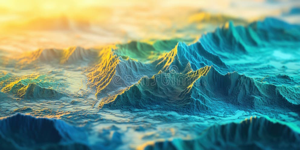 Stunning 3D Terrain Visualization of Mountain Ranges with Vibrant ...