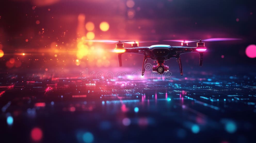 Drone Technology Showcase Digital Environment 3d Visualization ...